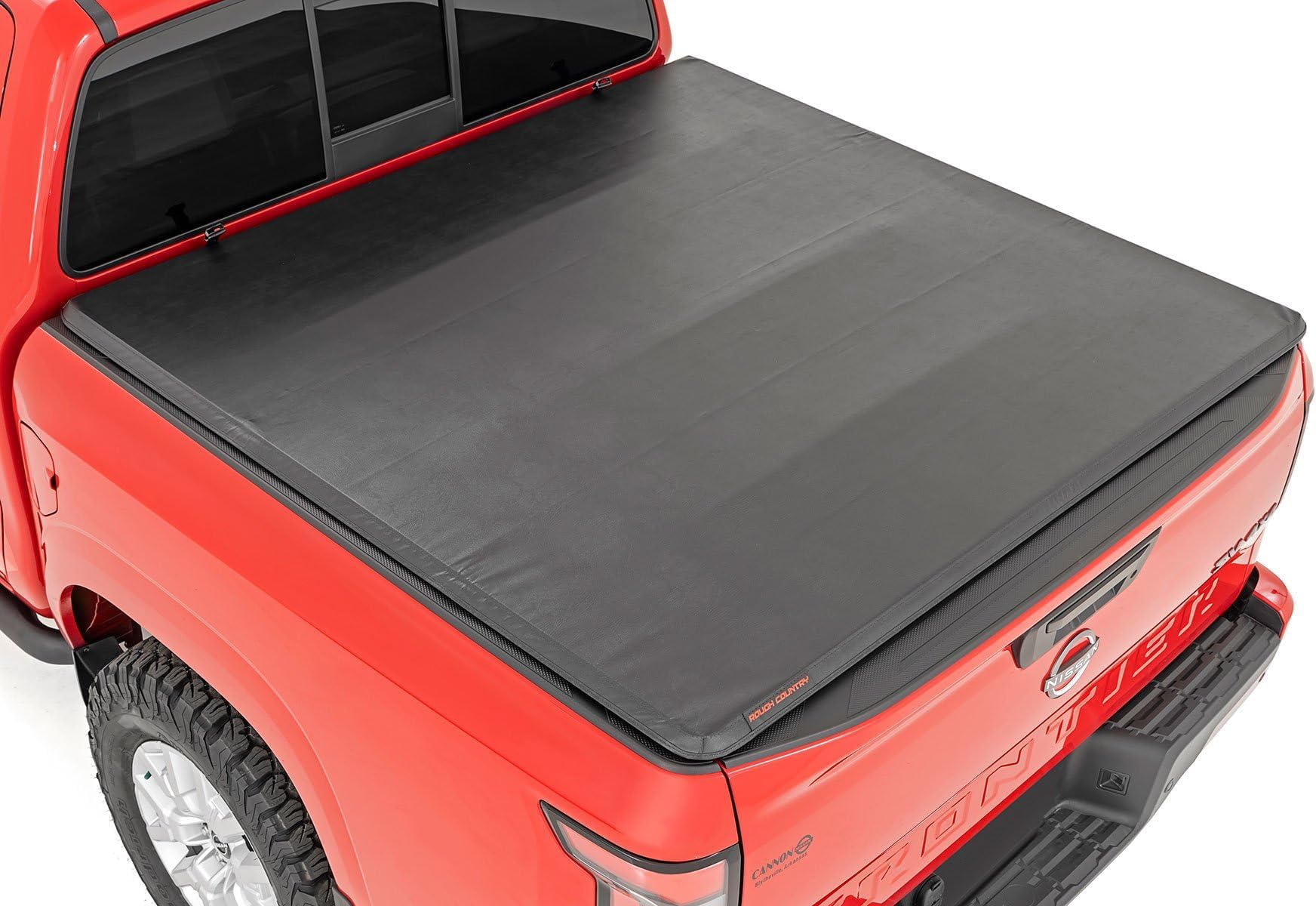 Amazon.com: Rough Country Soft Tri-Fold Truck Bed Tonneau Cover for ...