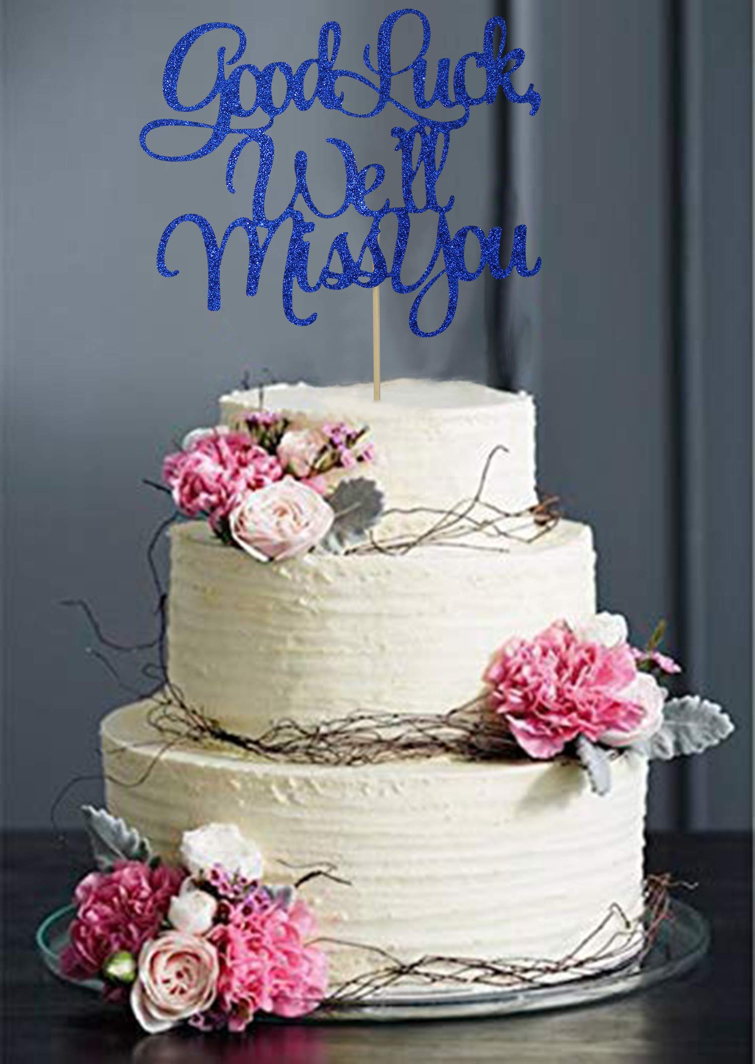 Starsgarden Blue Good Luck,We'll Miss You Cake Topper, Farewell Cake ...