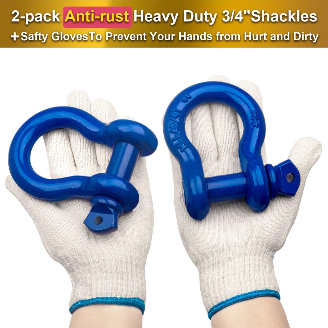 Snapklik.com : Trailer Shackles 3/4 Bow Shackle Rugged Steel Forged 28. ...