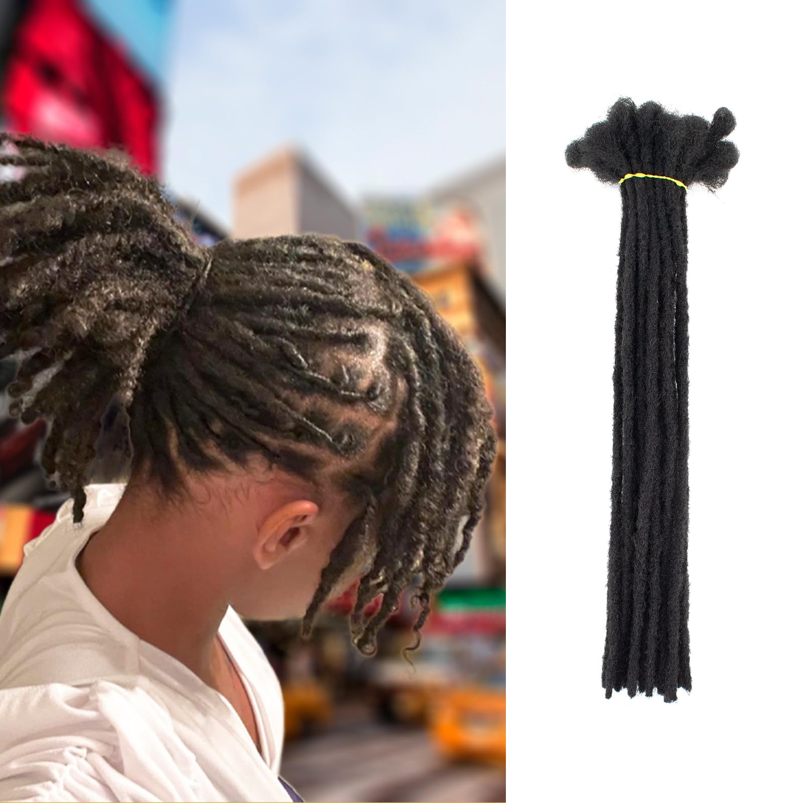 Yuandai Dreadlock Extensions 0.2cm 10inch 50 Strands Handmade Permanent ...