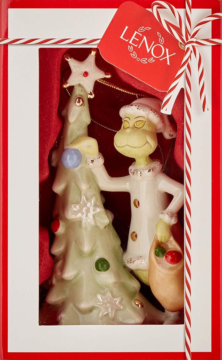 Amazon.com: Lenox Sneaky Greedy Grinch Porcelain Ornament New in Box Dr ...