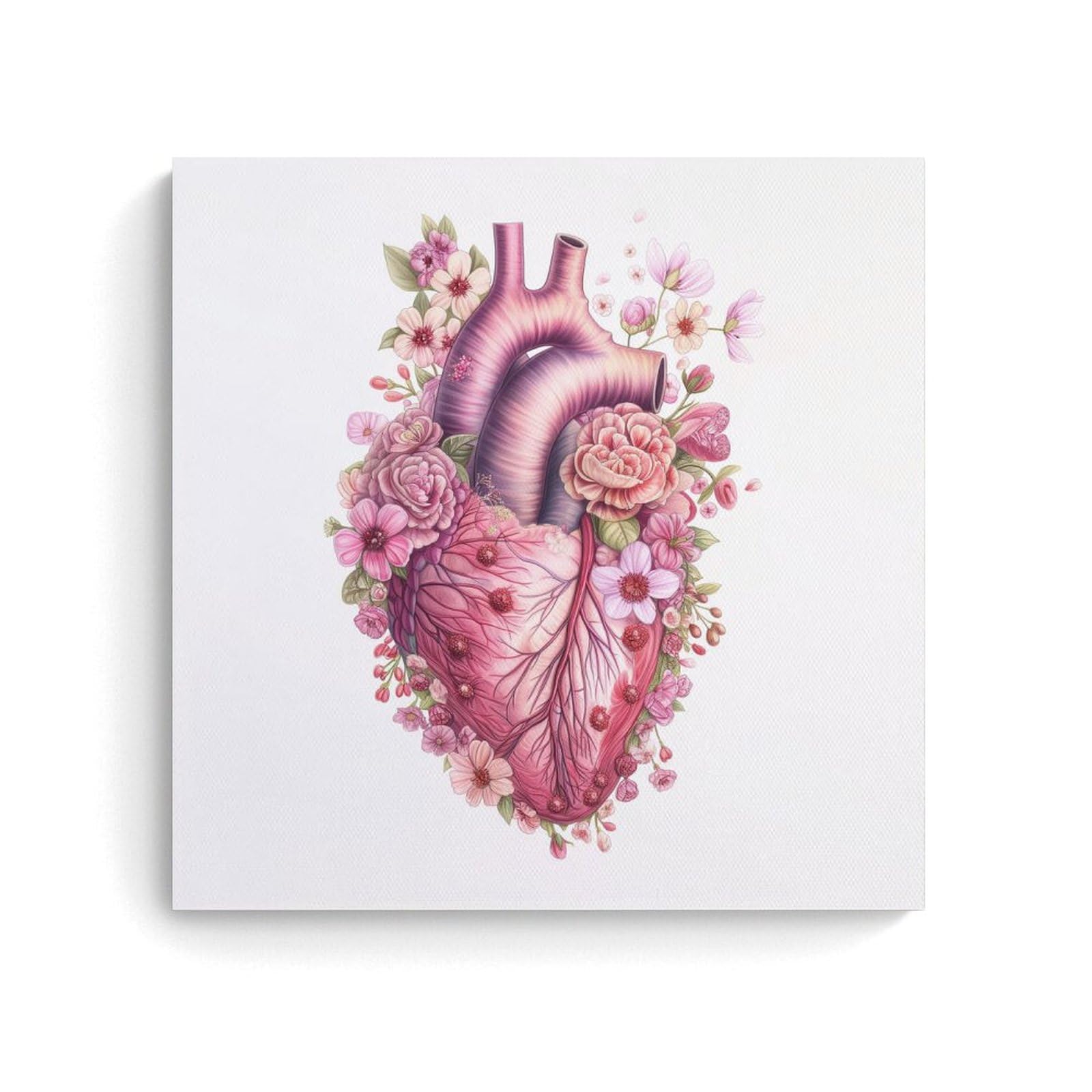 Human Heart Art Flowers