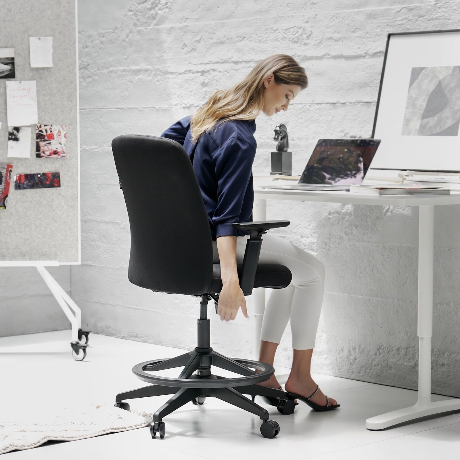 COLAMY Tall Office Drafting Chair, Executive Ergonomic Computer Chair ...