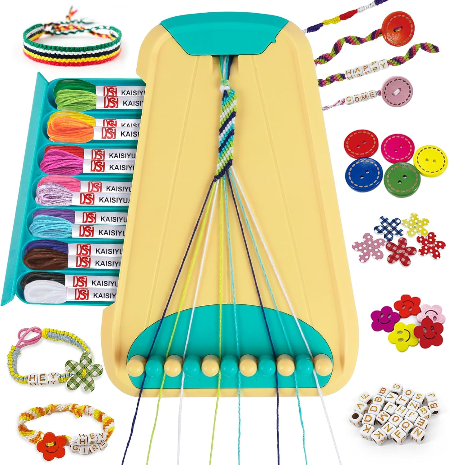 Friendship Bracelet Making Kit - Arts & Crafts for Kids 8-12, Jewelry ...