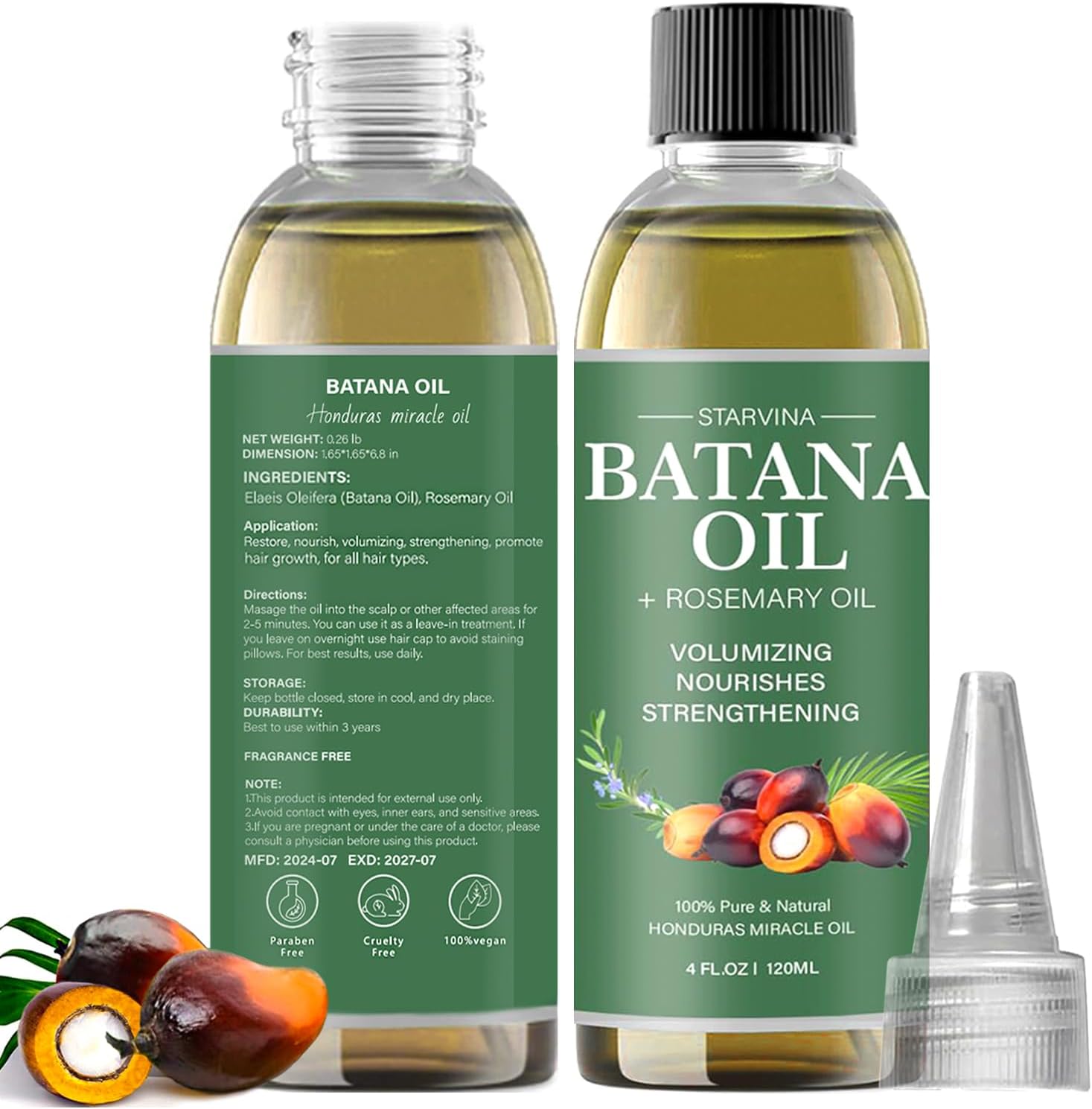 Amazon.com: Vivccon Batana Oil for Hair Growth,100% Pure & Natural Raw ...