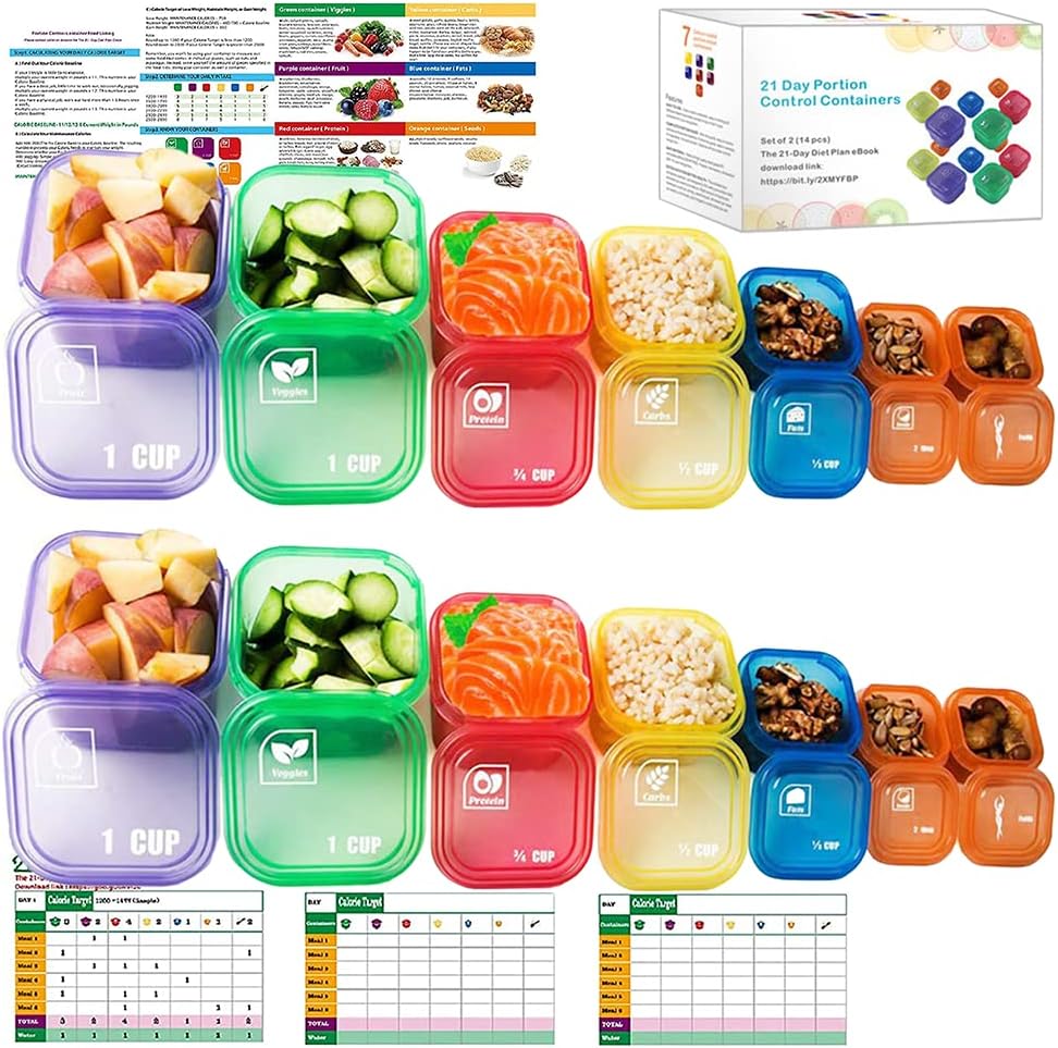 Amazon.com: Lanfubiao Portion Control Containers for Weight Loss (14 ...