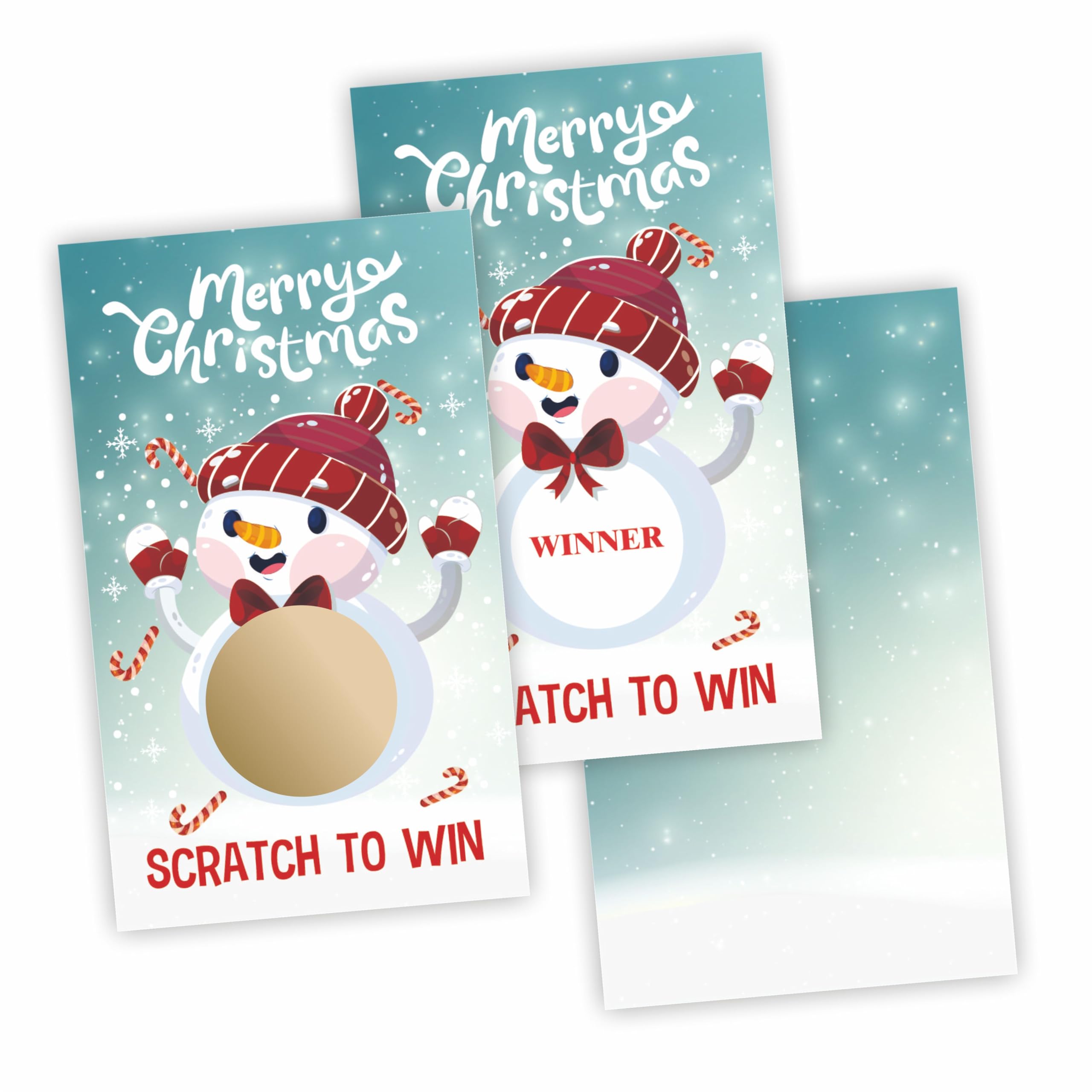 Amazon.com: 40Pcs Merry Christmas Scratch Off Cards with Stickers ...
