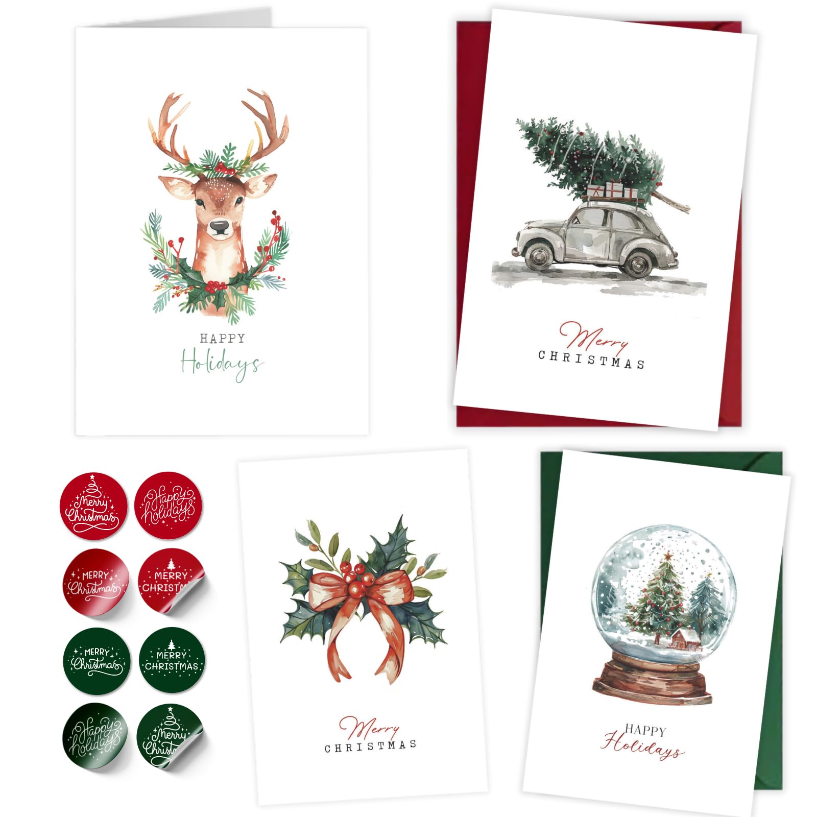Handcrafted Chess Set Set Of 20 Christmas Cards With Envelopes ...