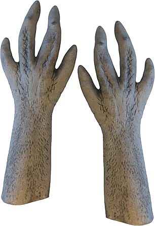 Amazon.com: Zagone Studios Extended Deluxe Alien Gloves - Grey Alien ...