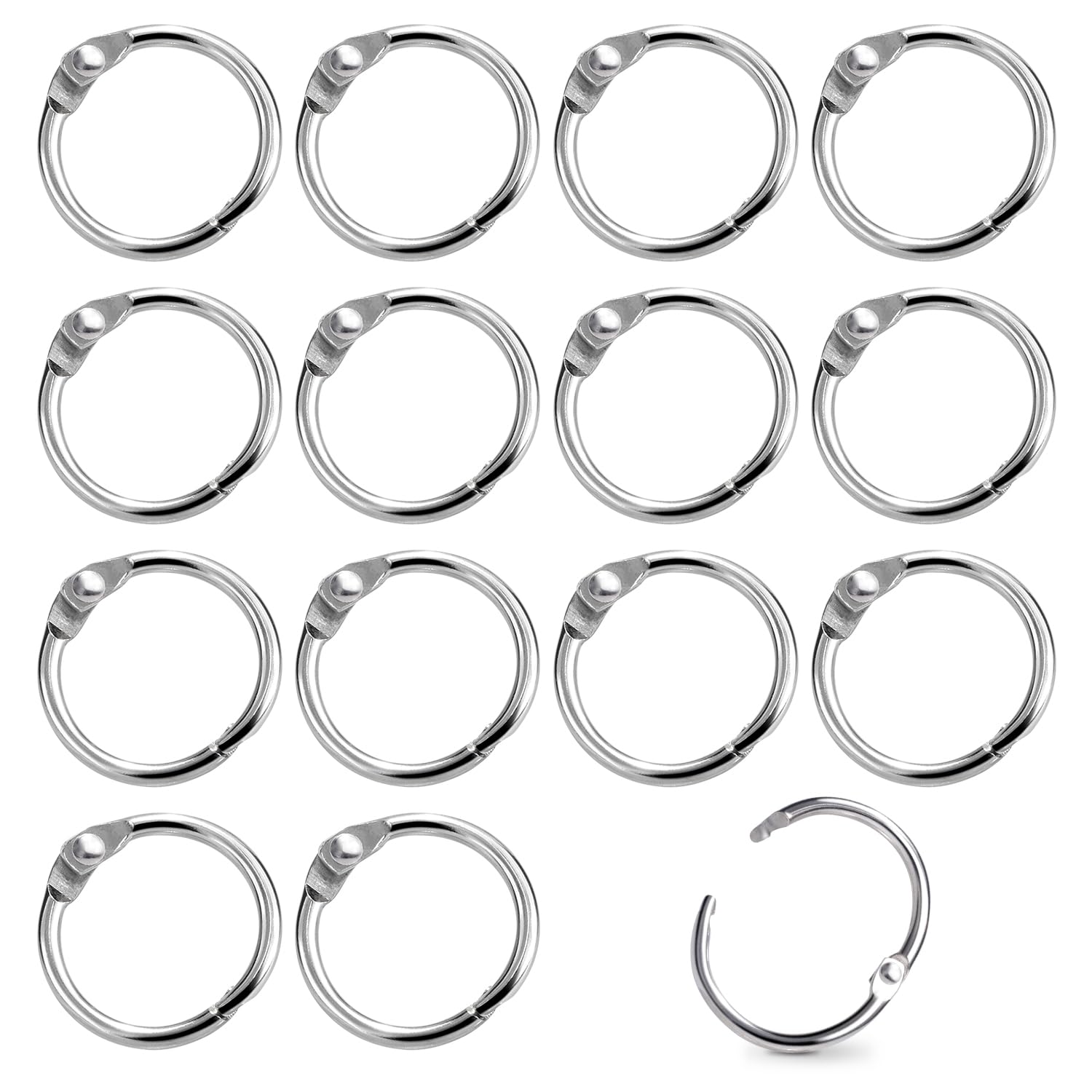 Amazon.com : 15 Pack 1 Inch Office Book Rings Binder Metal Paper ...