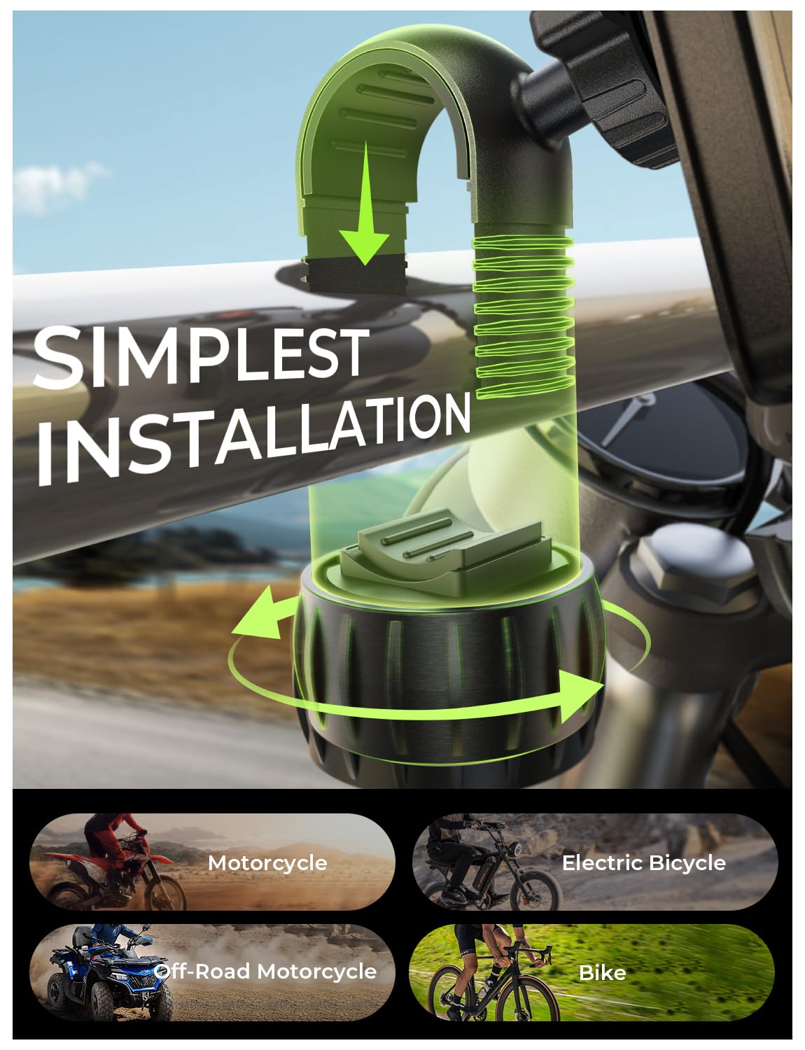 Snapklik.com : Upgrade Bike Phone Holder Super Easy Install Ultra ...