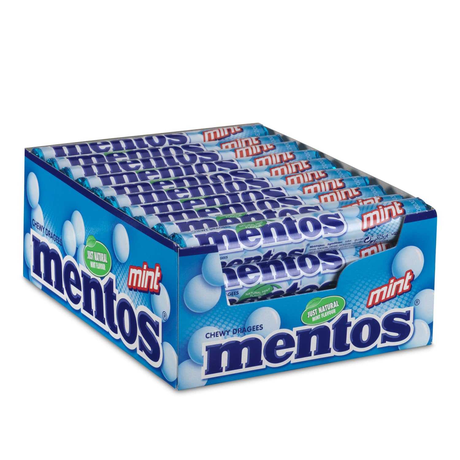 Mint Mentos Ingredienser Mentos Chewy Strawberry Mint Candy Roll, 14