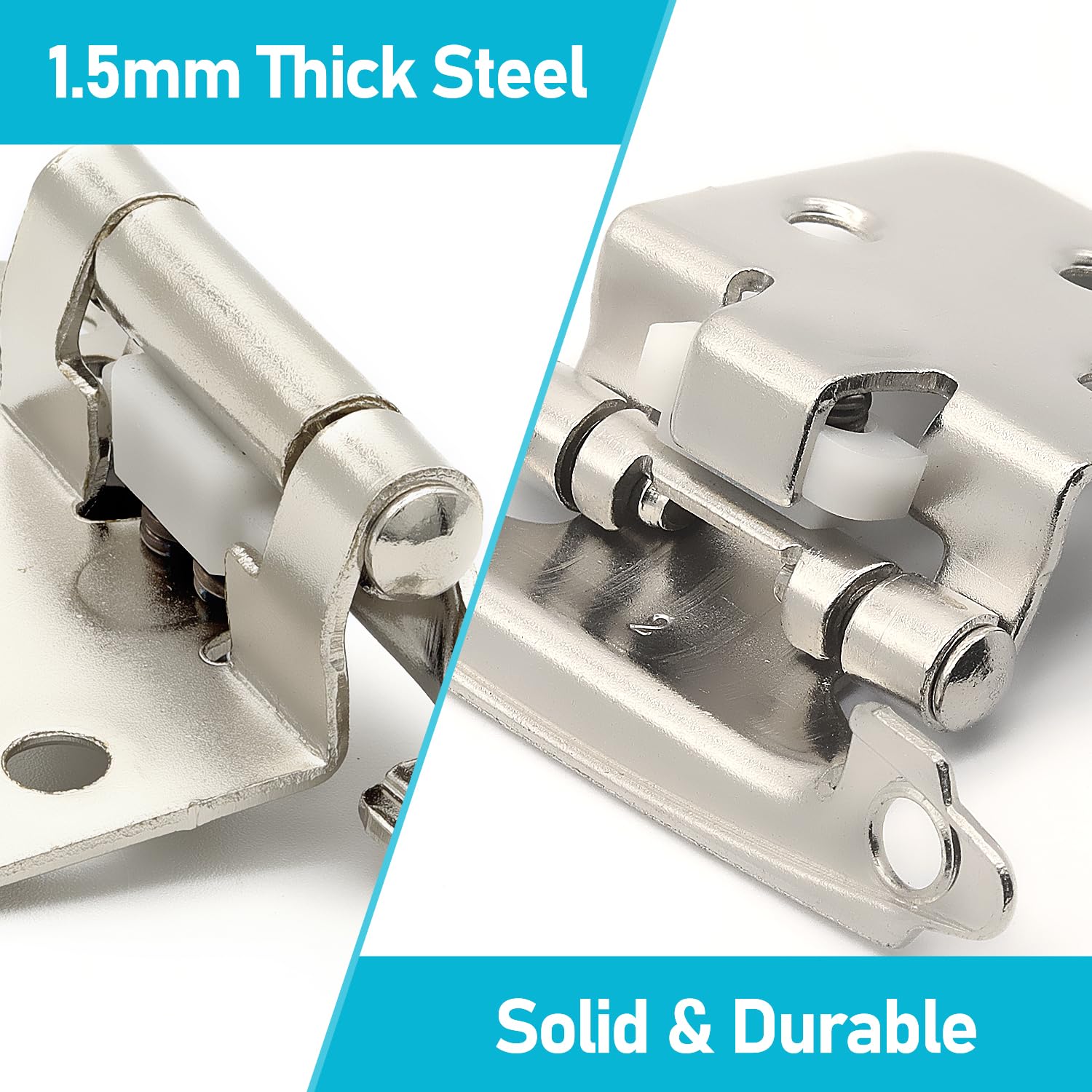 Nickel Cabinet Hinges 30 Pack 15 Pair Brushed Nickel Cabinet Hinges