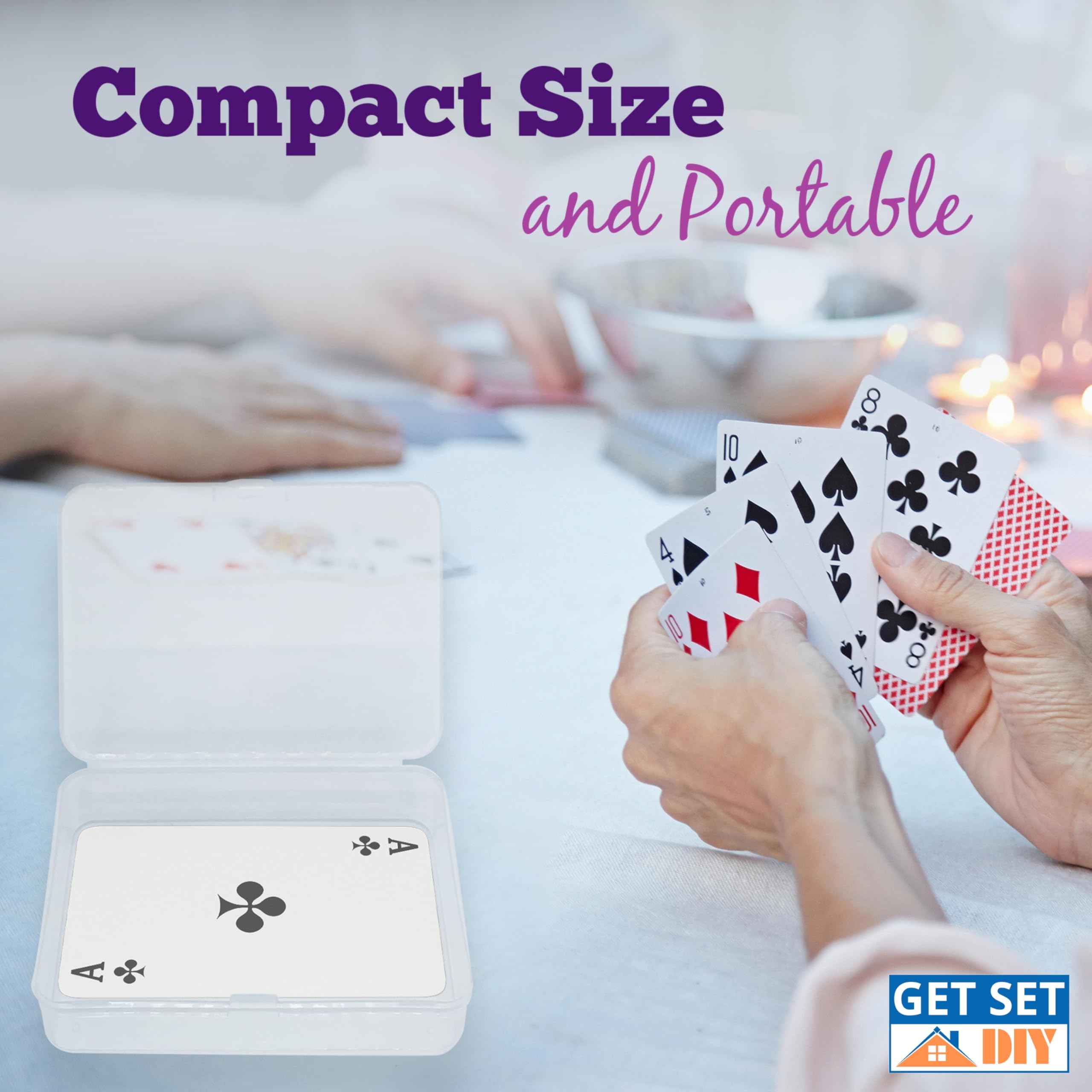 Playing Card Cases (6 Pack) – Durable Playing Card Box Storage Set ...