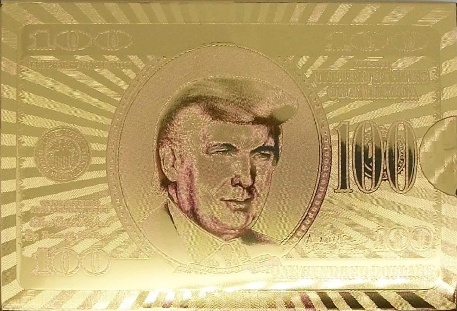 Amazon.com: Donald Trump 100 Dollar Bill Souvenir Playing Cards ...