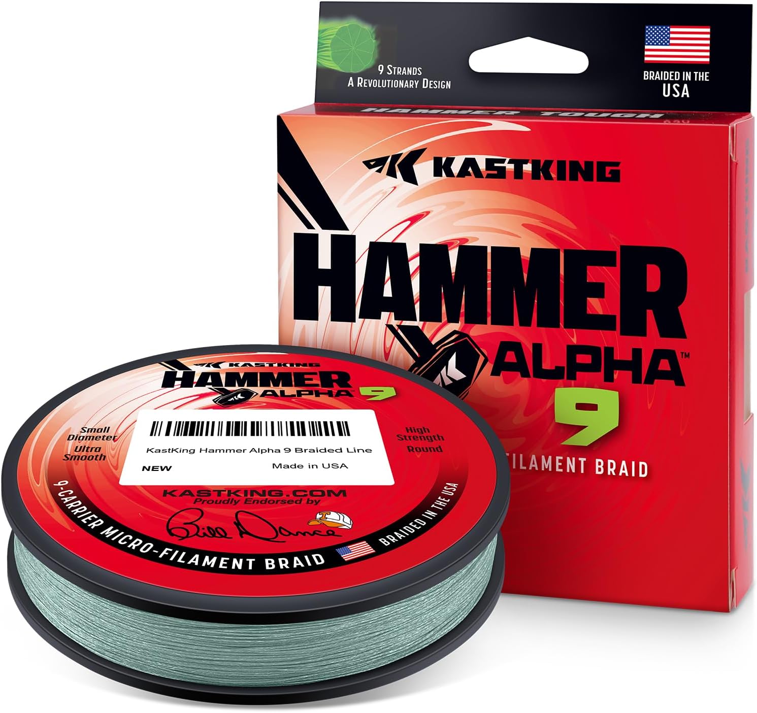Amazon.com : KastKing Hammer Alpha 9 UHMWPE Braided Fishing Line - Made ...