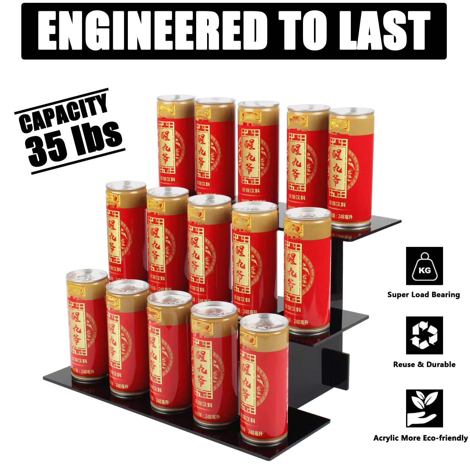 Acrylic Retail Display Risers, 3 Tier Retail Table Display Stand ...