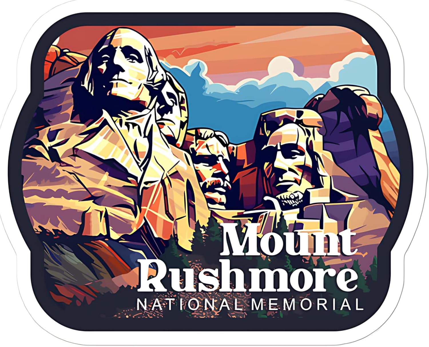Amazon.com: Mount Rushmore National Memorial Sticker South Dakota ...
