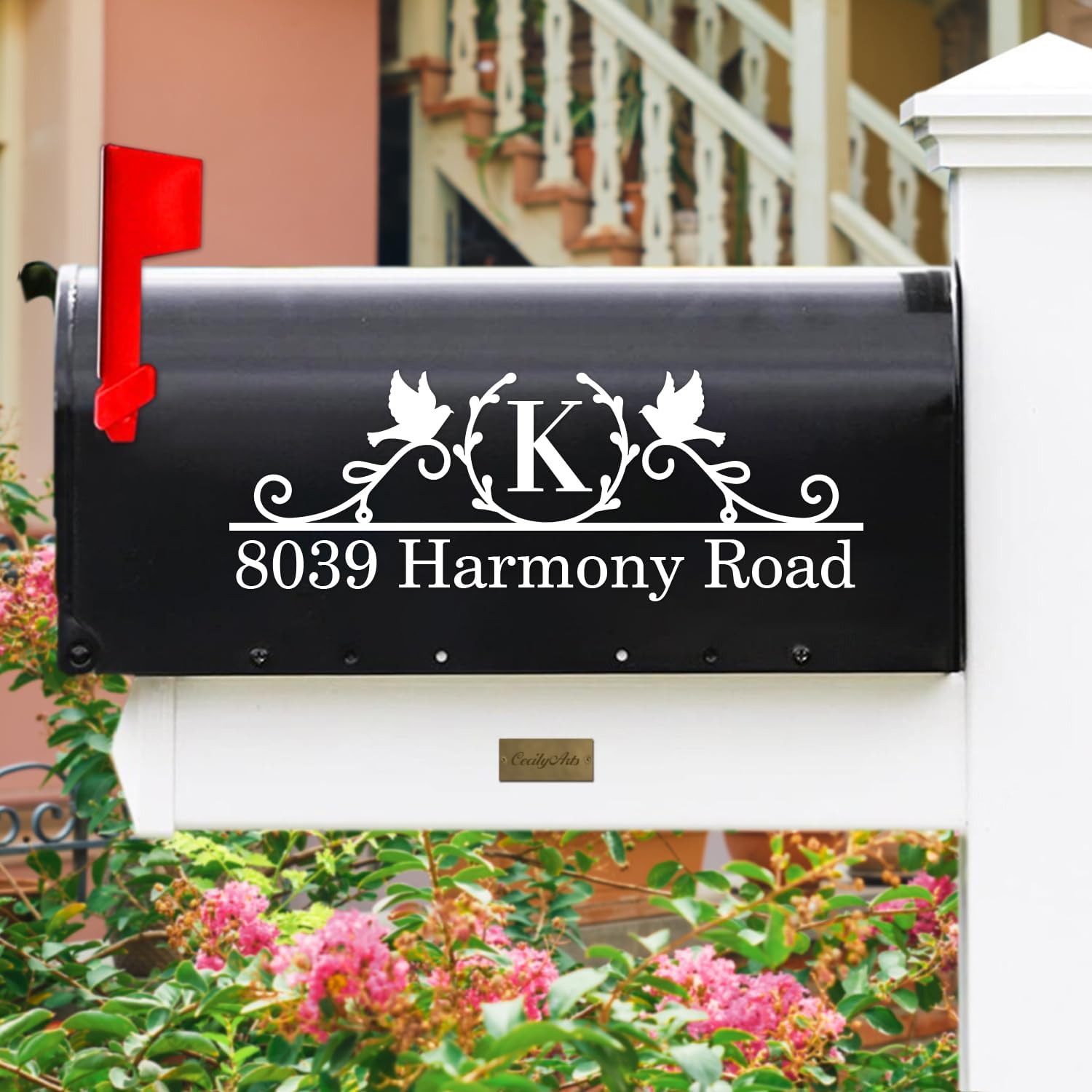 Amazon.com: Custom Mailbox Number, Reflective Modern Mailbox Numbers ...