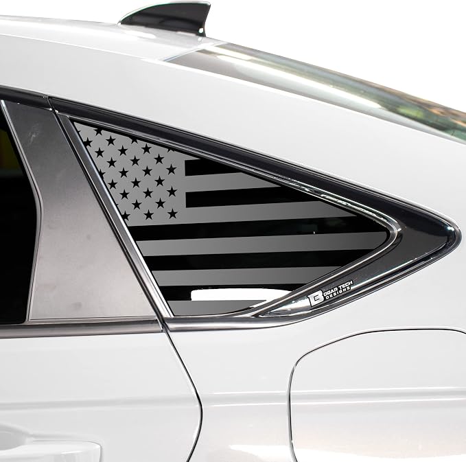 Amazon.com - BOGAR TECH DESIGNS Precut Quarter Window American Flag ...