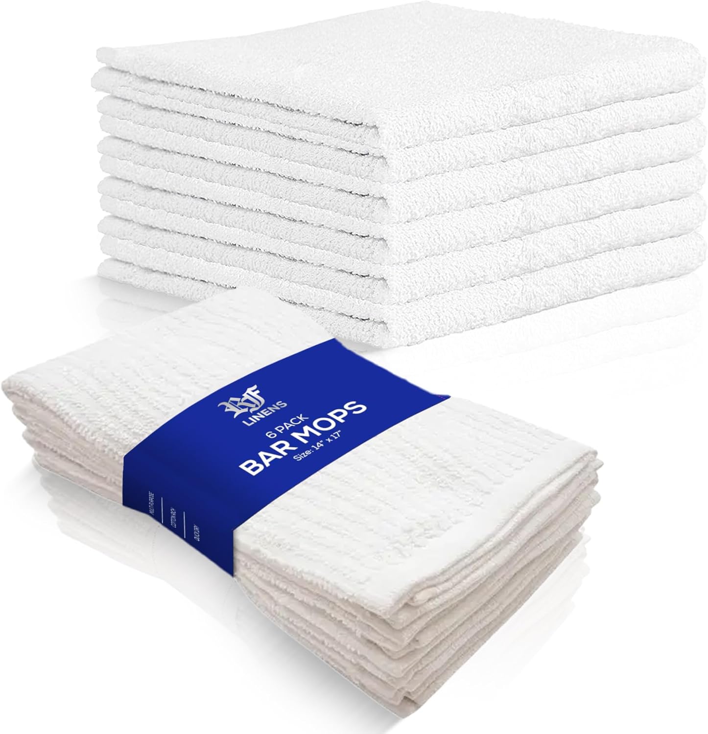 Amazon.com: RF Linens Bar Mop, Pack of 6 Cleaning Cloths Lint-Free ...