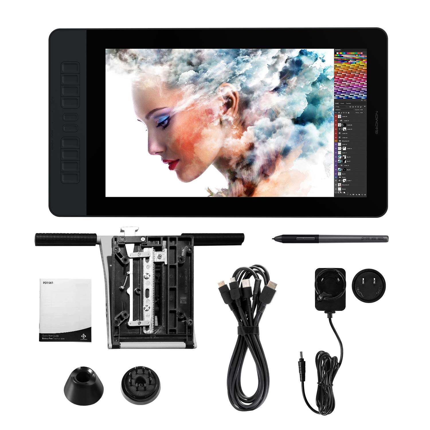 Pantalla de lápiz GAOMON PD1561 con soporte de inclina...B07XZ3JF3B ...