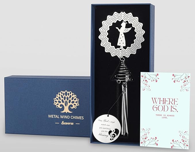 Amazon.com : Christian Wind Chime with Angel Wind Spinner - Christian ...