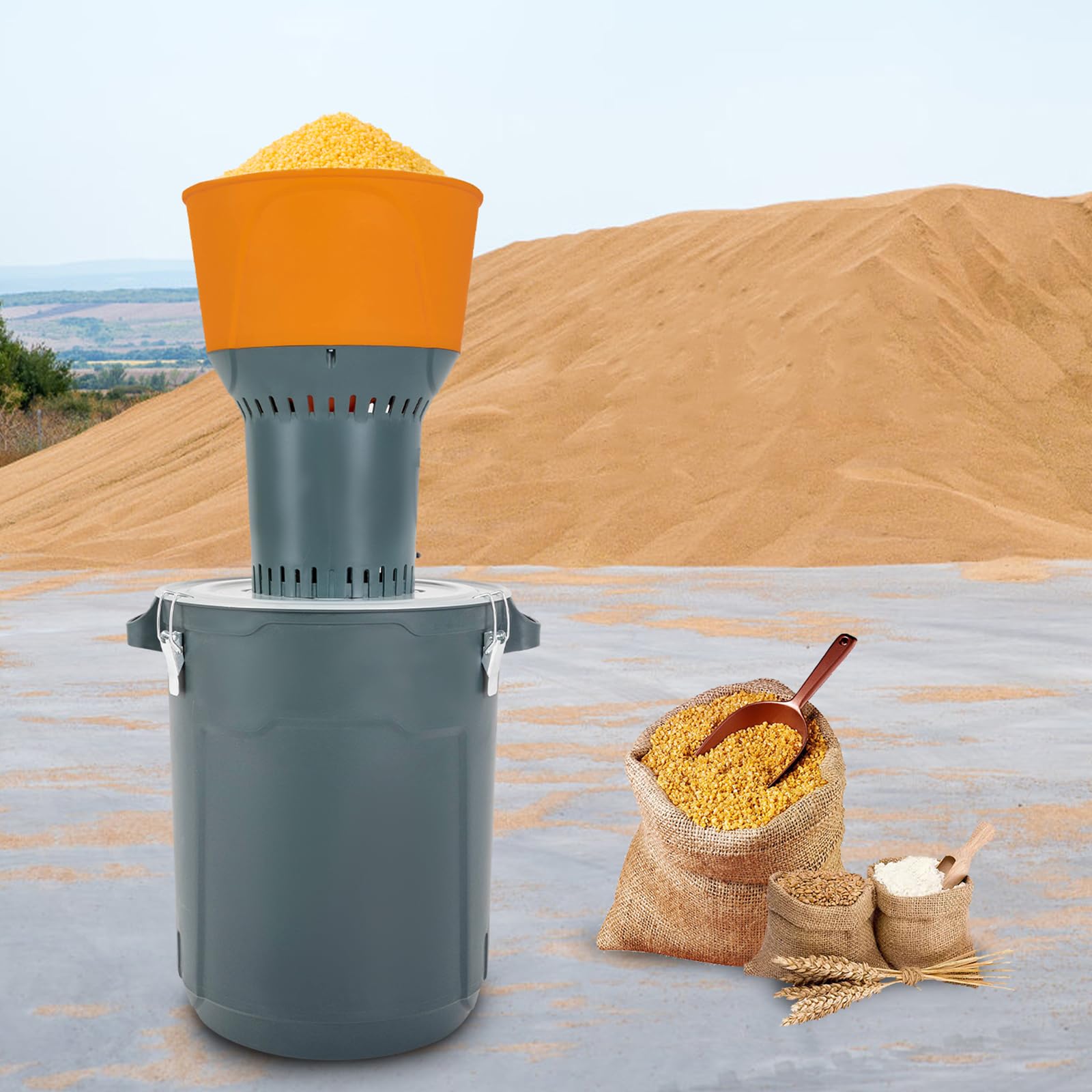 13 Gallon Grain Grinder Electric Grain Mill Grinder - 1000W Power With ...