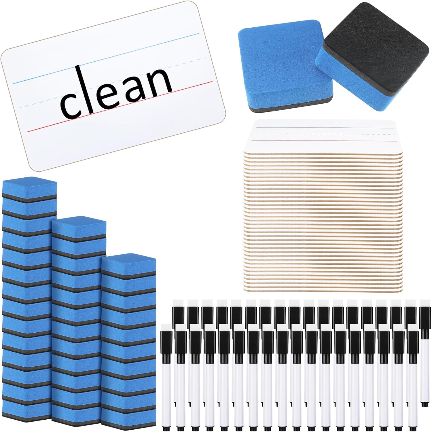 Amazon.com : Colarr 36 Sets Mini White Boards 6"x 9" Dry Erase Boards ...