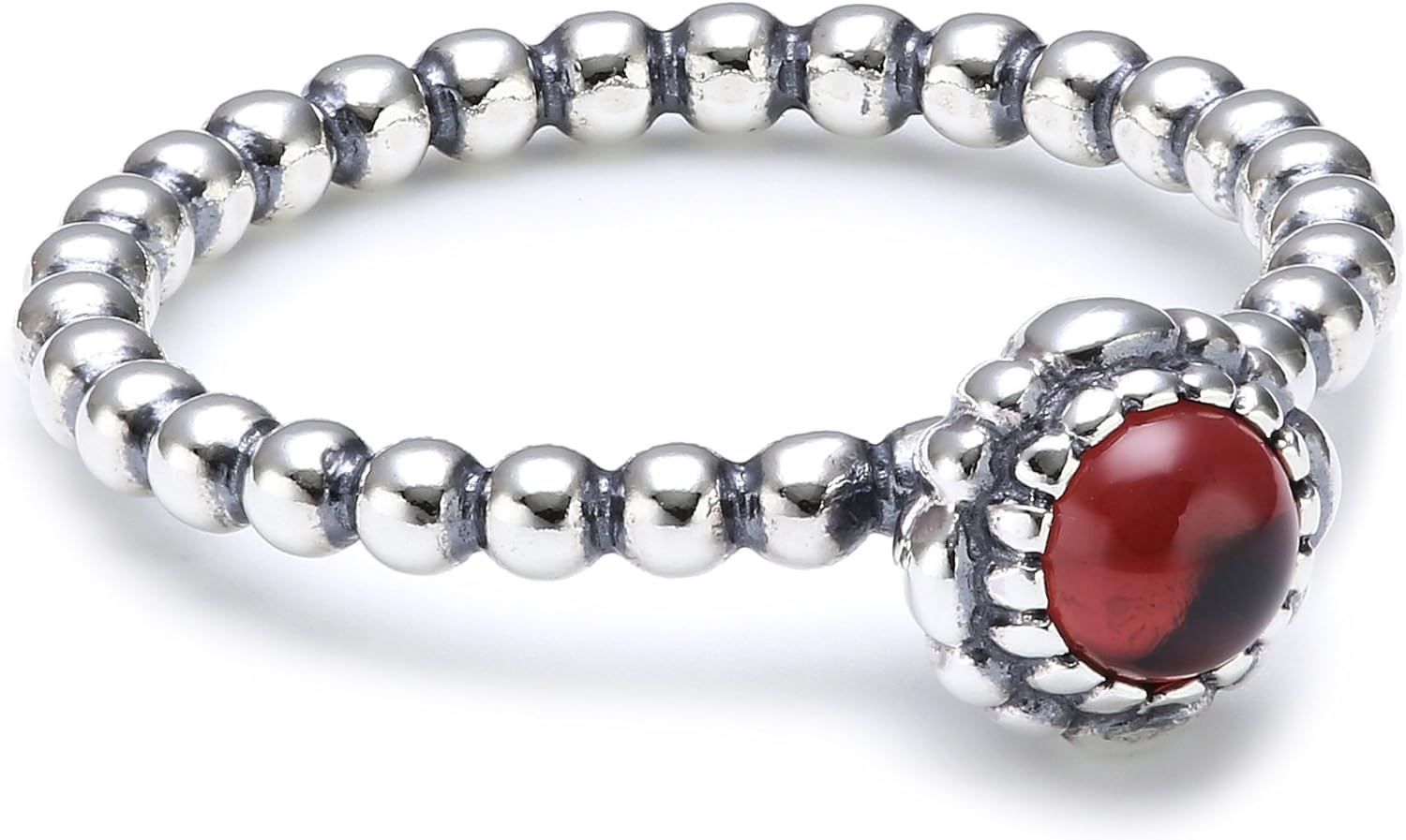 Amazon.com: Authentic Pandora Silver Garnet January Birthday Bloom Ring ...