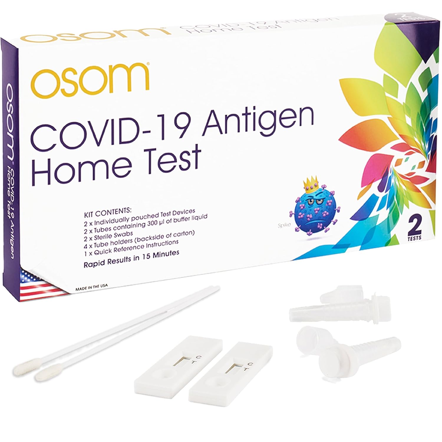 Amazon.com: Osom Covid Home Test - Made in USA - 2 Rapid Covid Tests ...