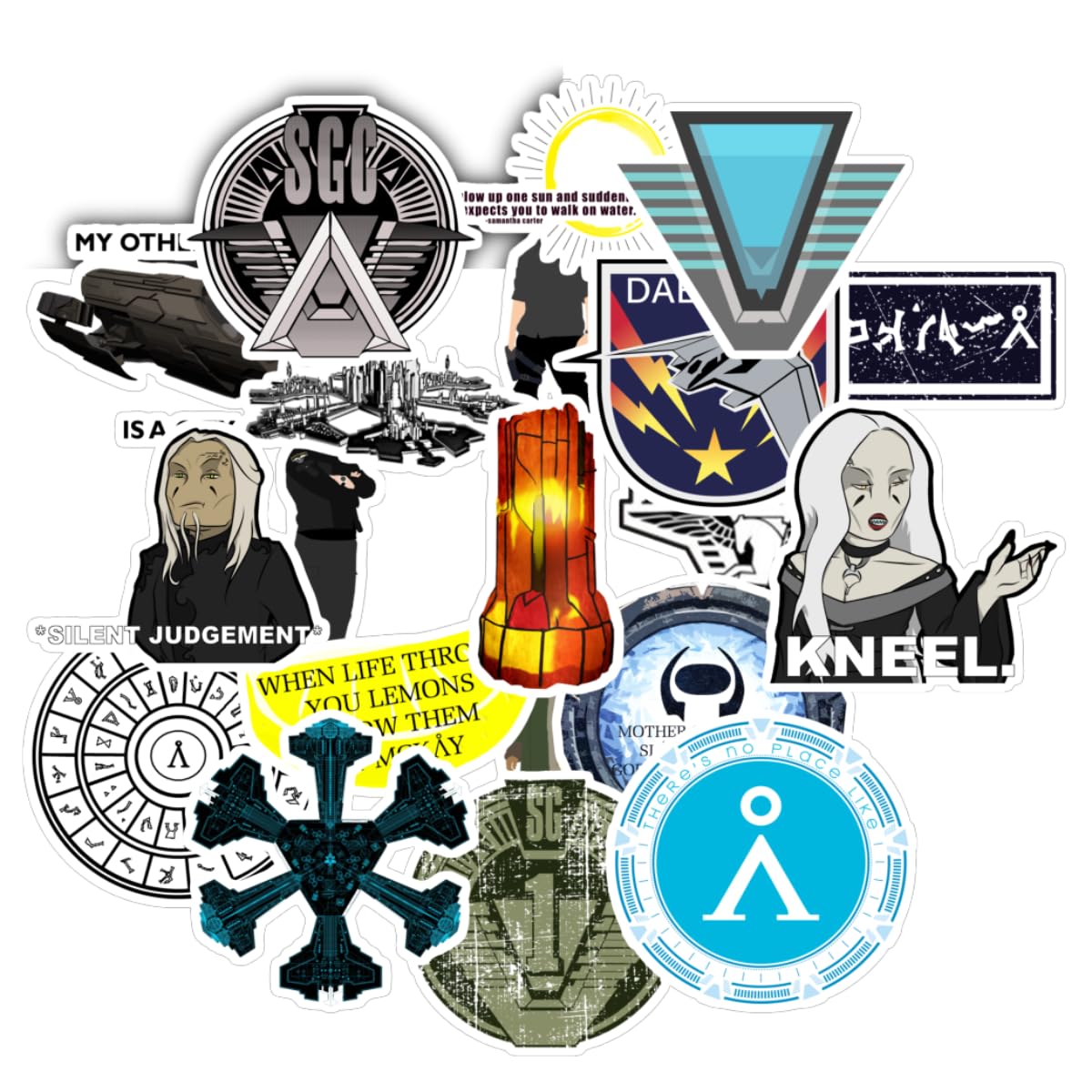 Amazon.com: BOLTSERVE 20 Pcs Stickers Packs Atlantis Colorful of Vinyl ...