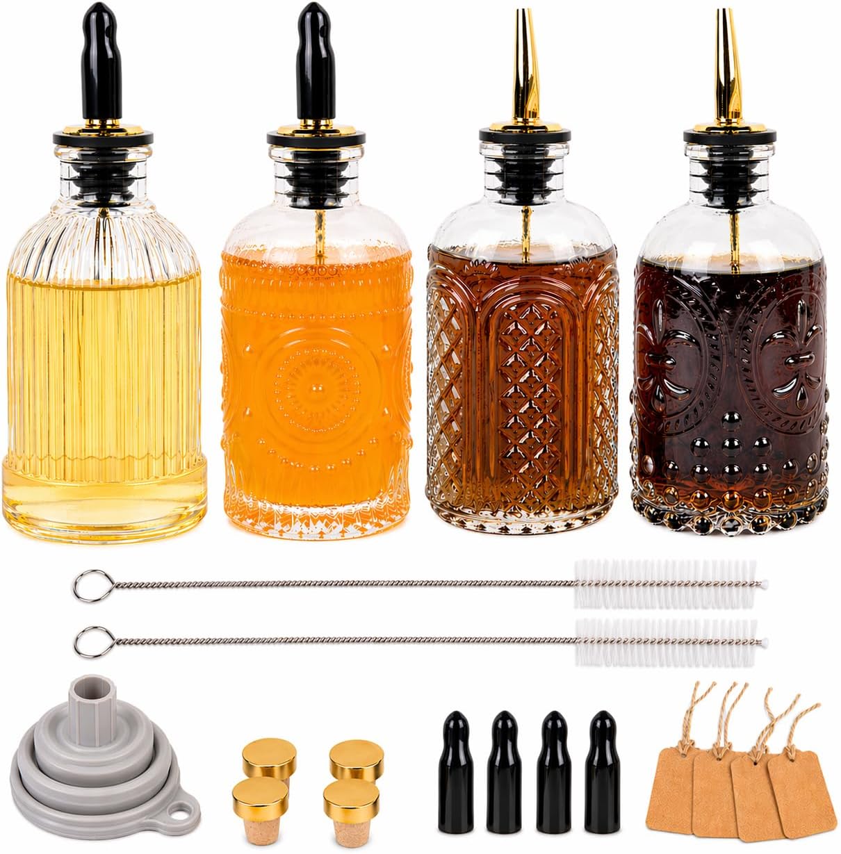 Amazon.com - ChezMax Syrup Dispenser Bottles Set of 4, Simple Syrup ...