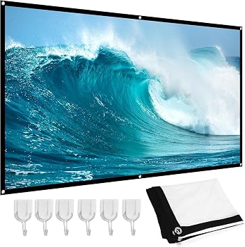 Amazon.com : Projection Screen,60 100inch 16:9 HD Projector Screen 3D ...