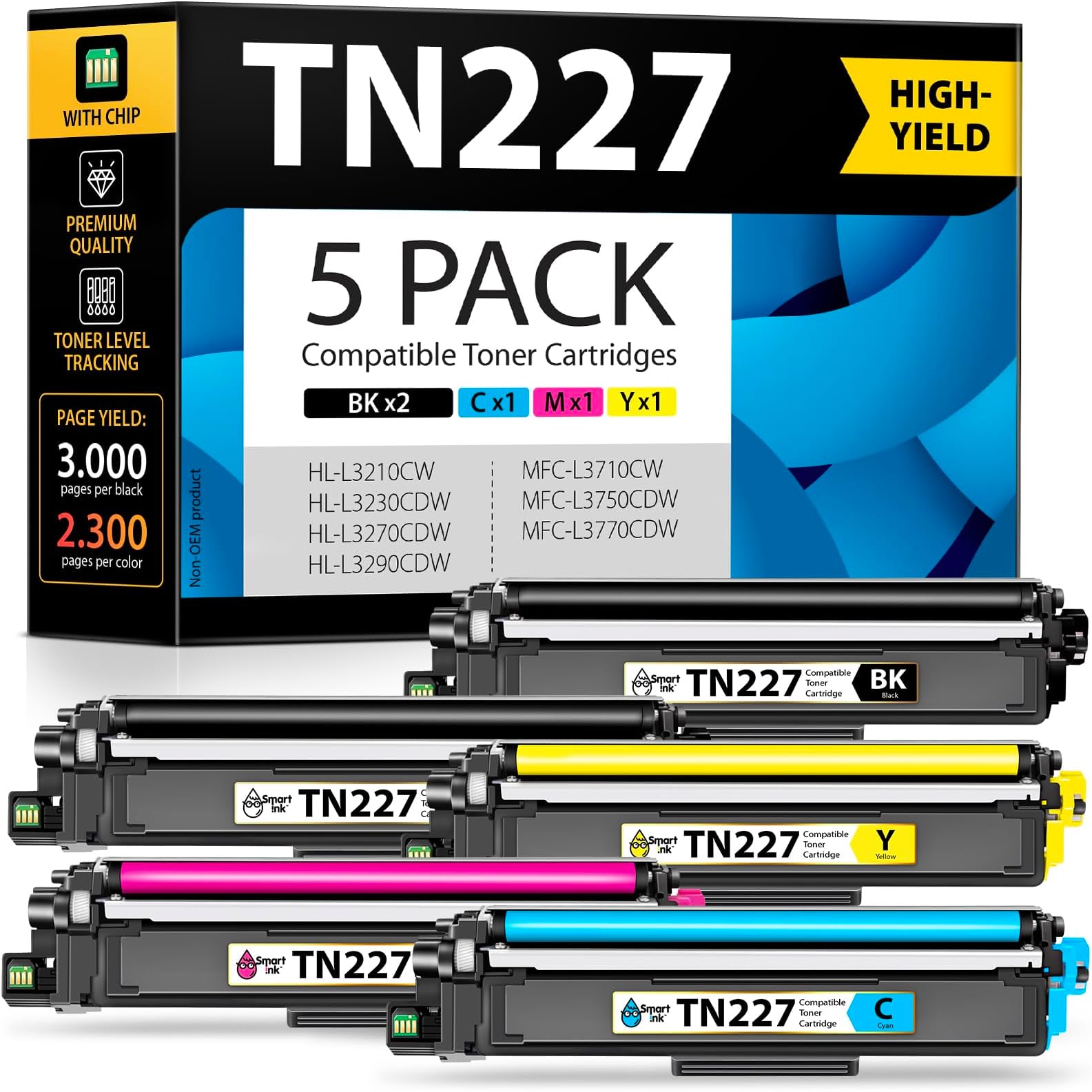 Smart Ink Compatible High Yield Toner Cartridge Replacement for Brother ...