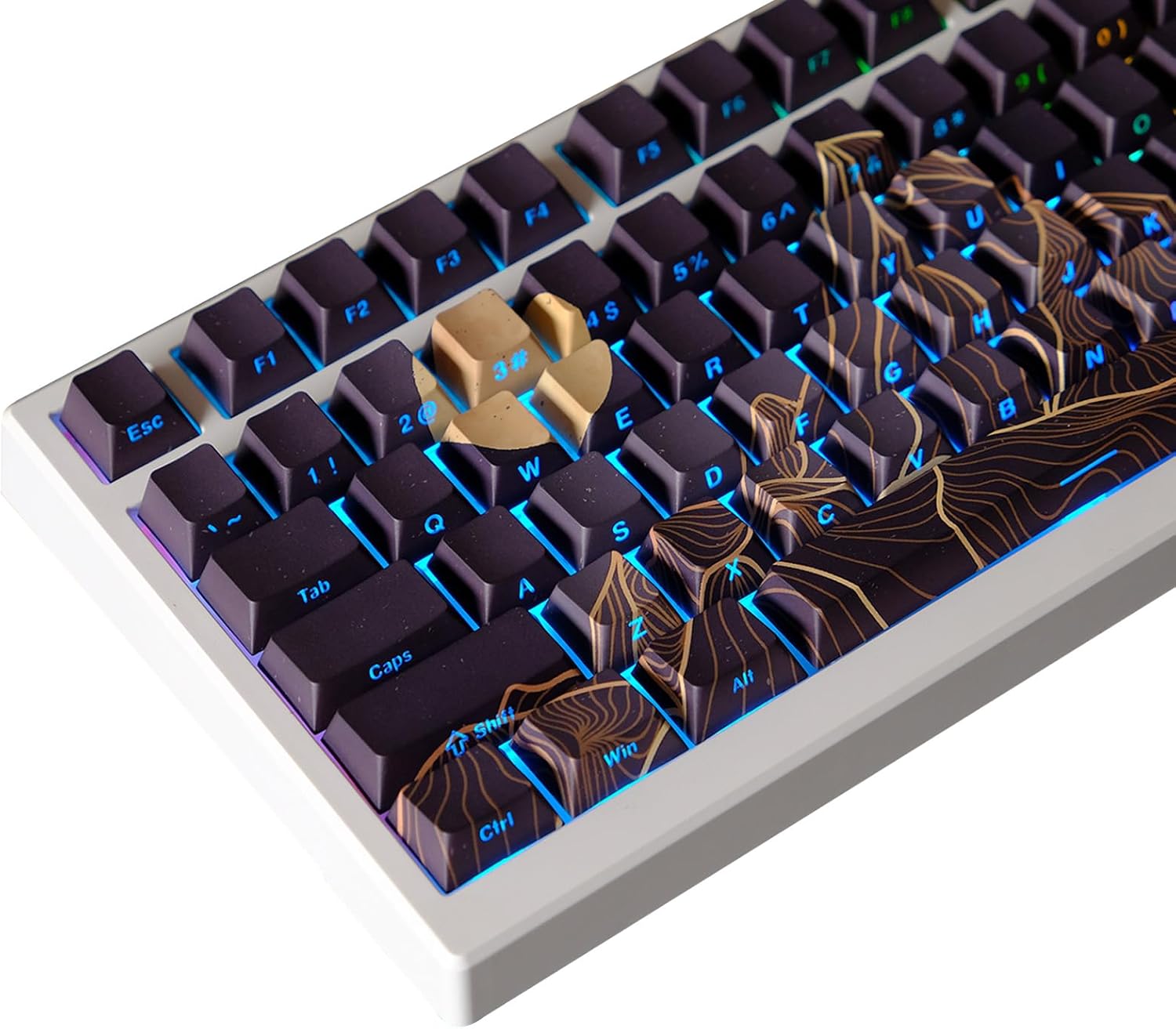 Amazon.com: ZXMICYFA PBT Keycaps - Side Printed Keycap Set,135 Keys ...
