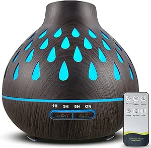 Aromatherapy Diffuser(Water Drop Design), 400ml Essential Oil Diffuser ...