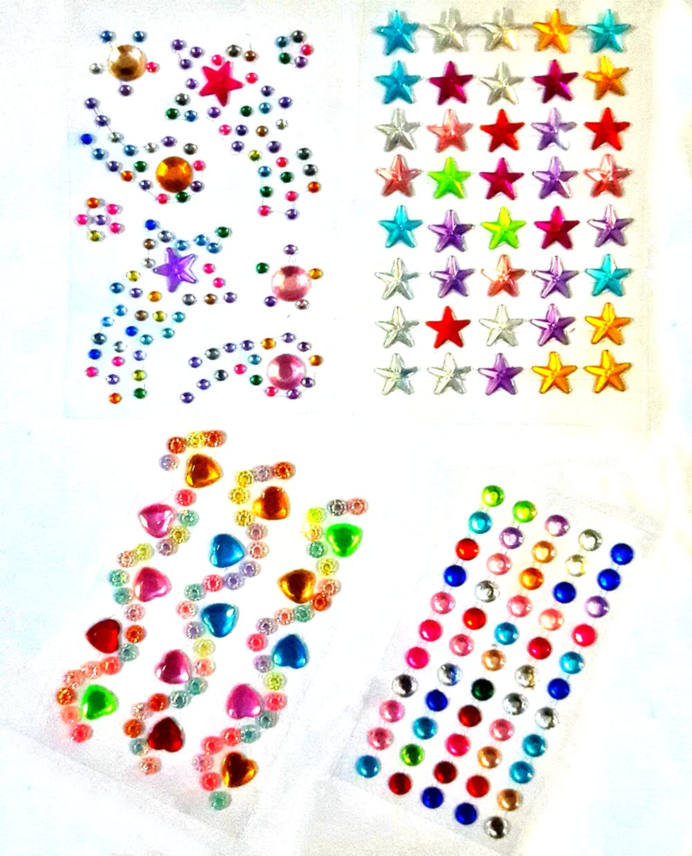 Kochartz Self-Adhesive Stone Stickers for Art and Craft Activity- Pack ...