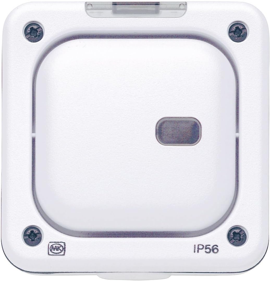 MK Masterseal 56421 WHI Enclosure 1G with Neon IP56 rated in white ...
