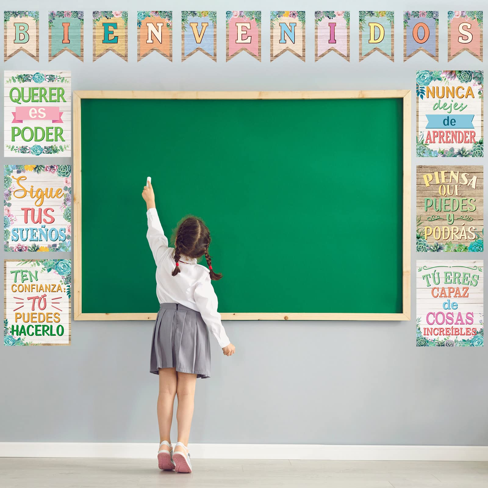 Snapklik.com : 21 Pieces Bienvenidos Inspirational Spanish Posters ...