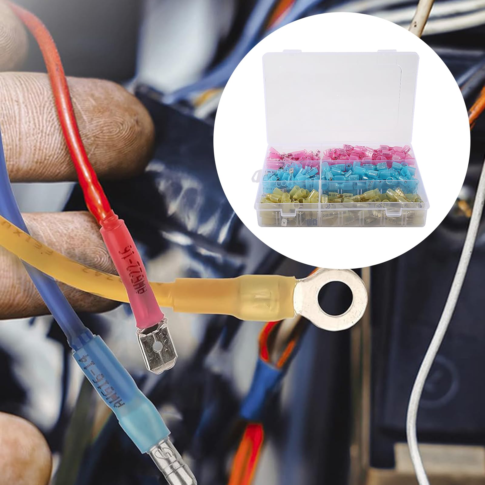 Snapklik.com : 260PCS Heat Shrink Spade Connectors Kit Electrical Wire ...