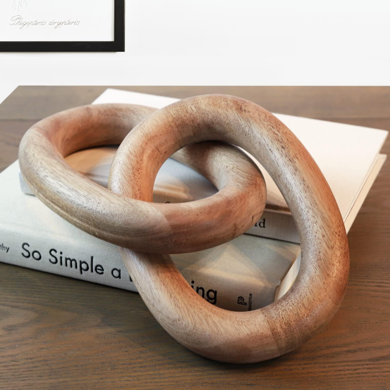 Amazon.com: VETELK 2 Link Wood Chain Link Decor Wood Knot Decor for ...