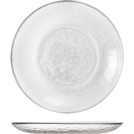 Amazon.com | Hiceeden Set of 12 Crystal Glass Salad Plate, 8 Inch Round ...