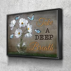 Amazon.com: MUSAPILUX Canvas Wall Art Butterfly Take A Deep Breath ...