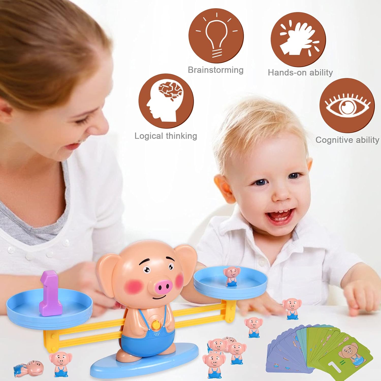 Montessori Maths Scales Toy, Balance Toy Scale for Children, Counting ...