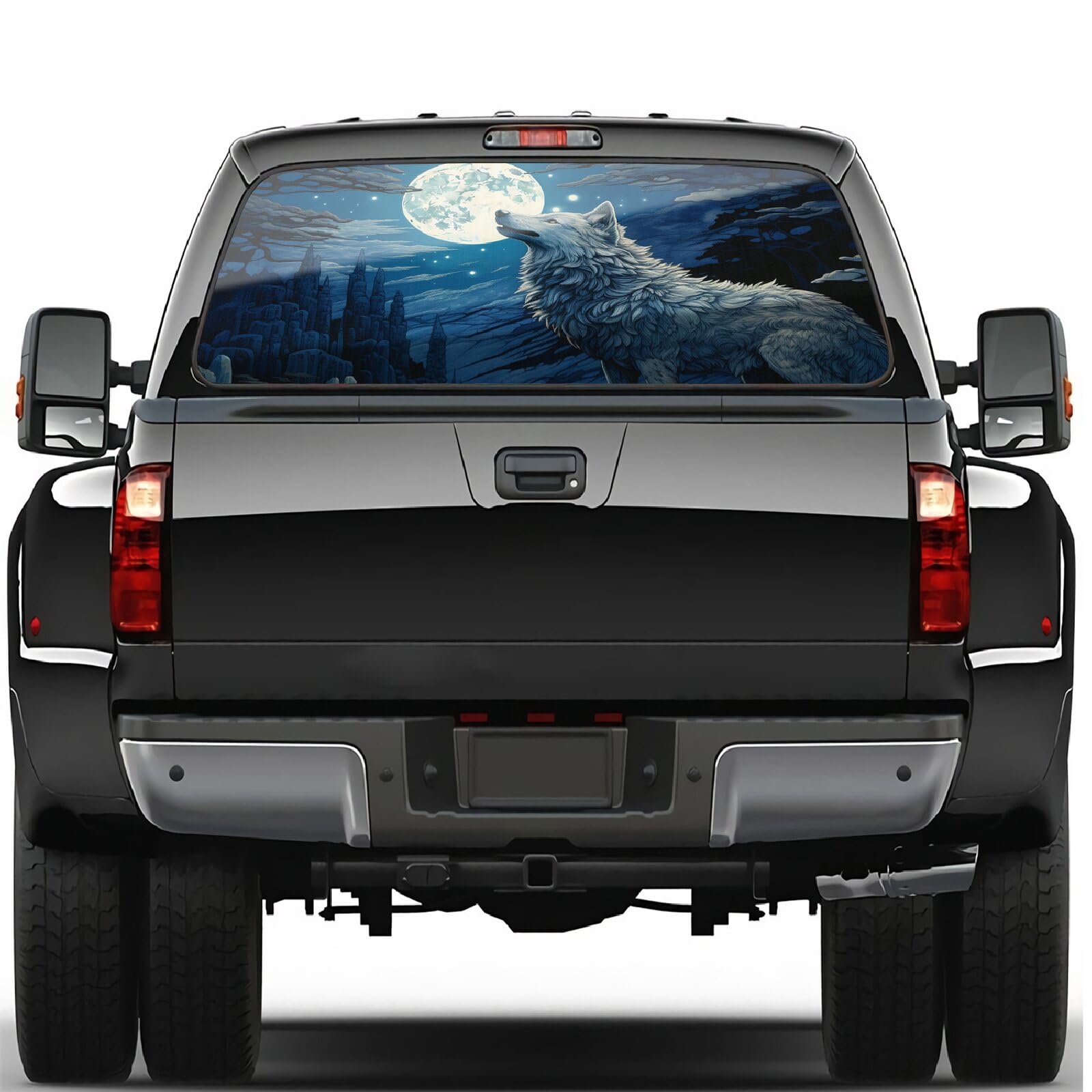 Amazon.com - Wolf Rear Window Decals for Trucks,Wolf Window Decal,Wolf ...