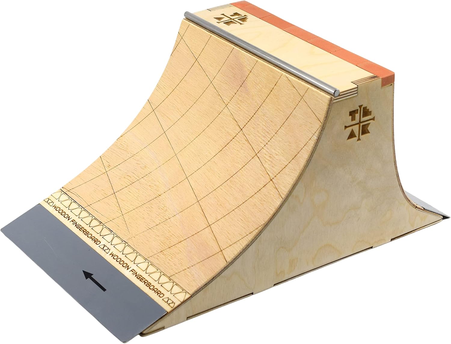 Amazon.com: Teak Tuning Wooden Fingerboard Combo Ramp with XL Quarter ...