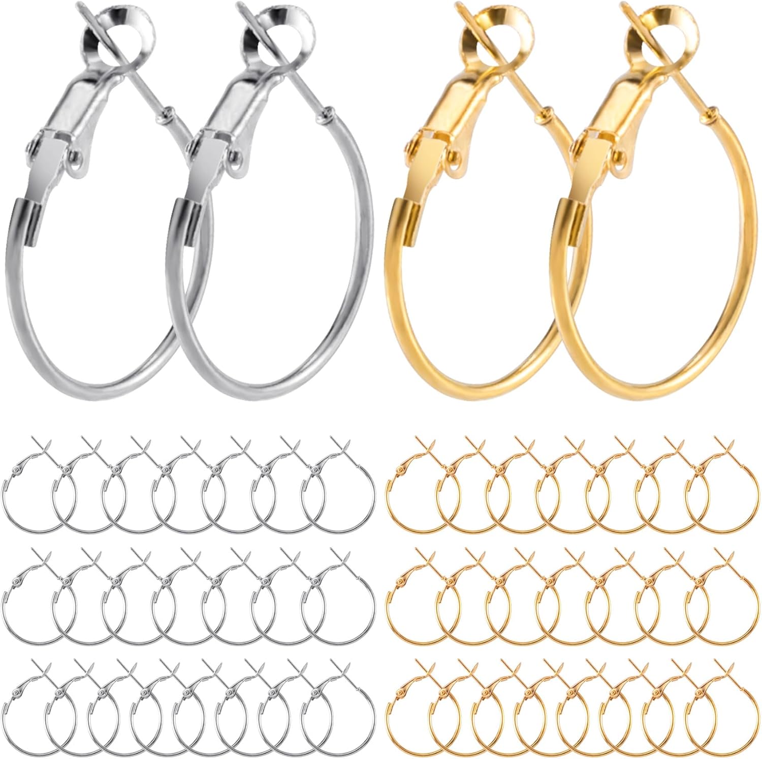 Amazon.com: Joez Wonderful 48Pcs Hoop Earrings Finding, Hypoallergenic ...