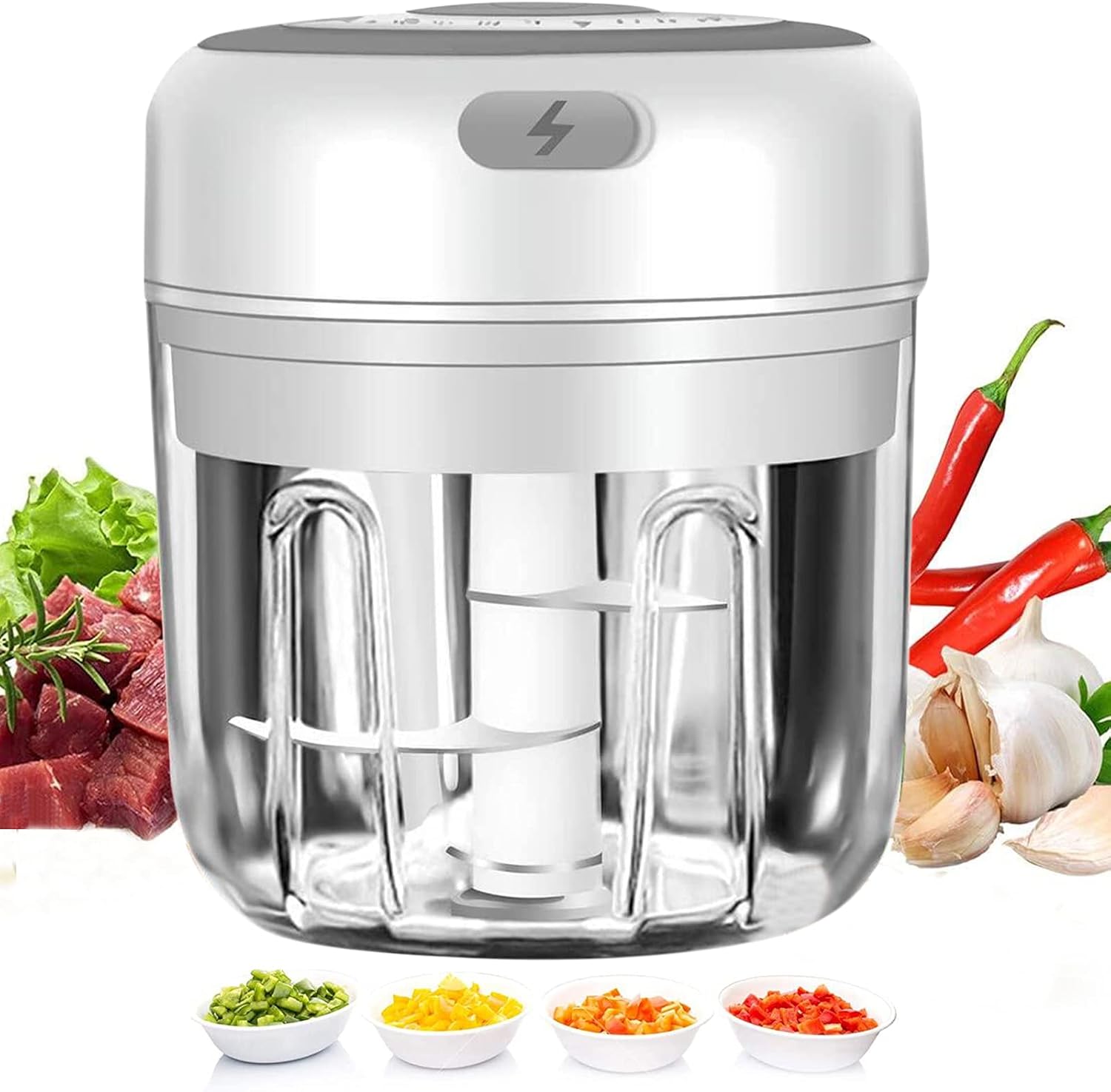 Wireless Rechargeable Electric Mini Garlic Chopper - Nepal | Ubuy