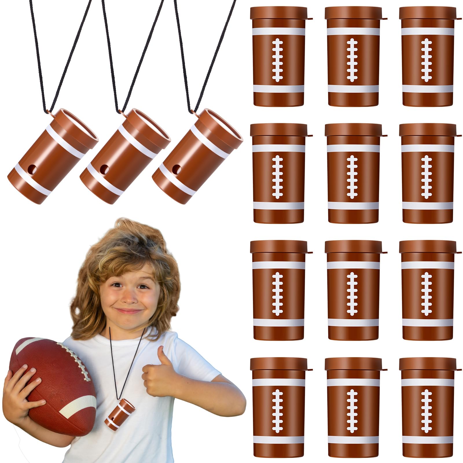 Amazon.com: Foilswirl 12 Pcs Football Mini Air Horn Noisemakers for ...